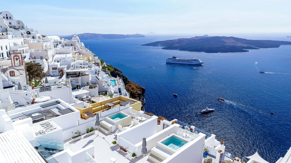 Caldera volcan Santorin Grèce - HellenicaMania - Travel plannerSantorin ...